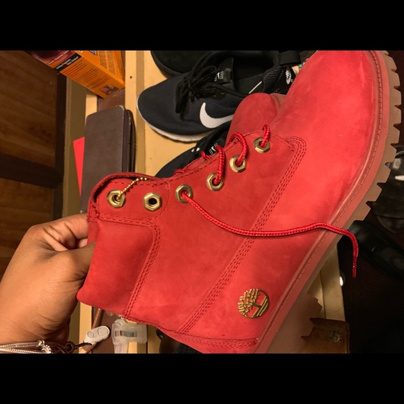 Shoes | Red Limited Edition Timberland Boots | Poshmark